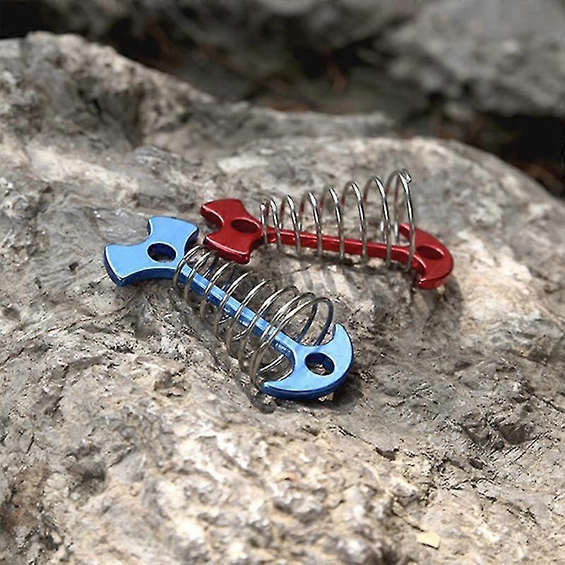 10pcs Adjustable Plank Floor Spring Anchor Tent Pegs Buckle Outdoor ...