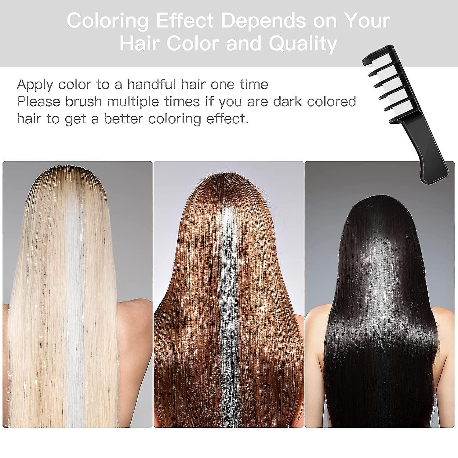 Hair Chalk Comb Temporary Bright Hair Color Dye For Kids | Fruugo UK