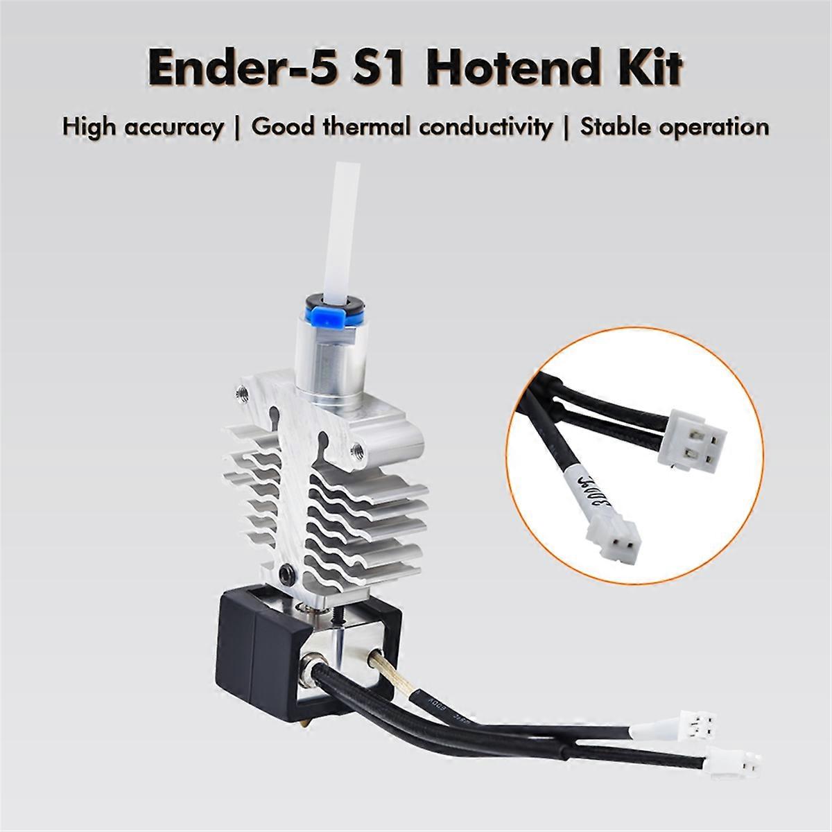 NEW -5 S1 Hotend Kit Titanium Copper Throat Heater Block Silicone Cover ...