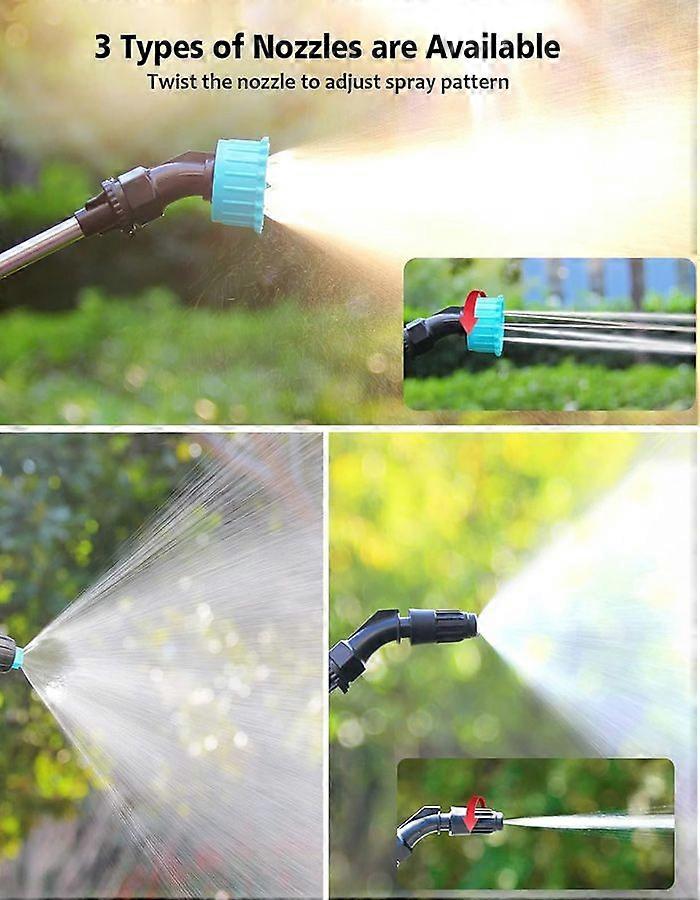 Pressure Sprayer 5 Litres, Electric Plant Sprayer with 3 Mist Nozzles ...