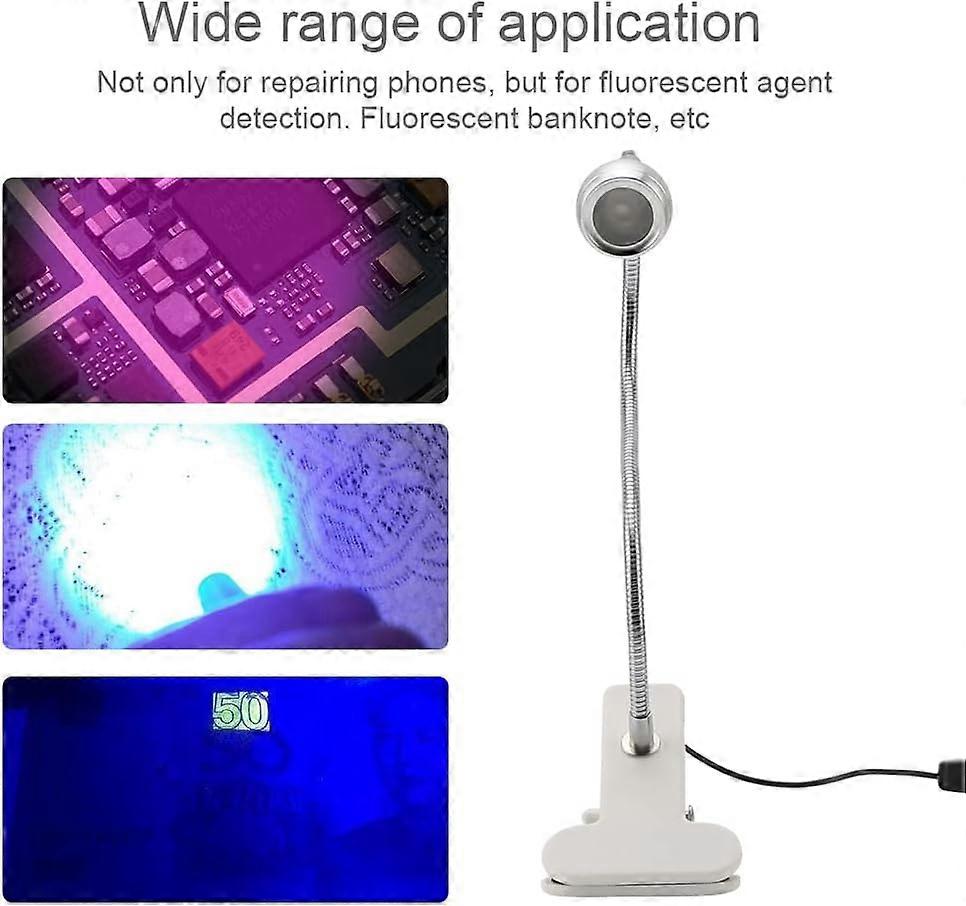 UV Silver UV Treatment USB Purple Lamp Bead Holder Plug and Play 3W USB LED Lamp | Fruugo UK