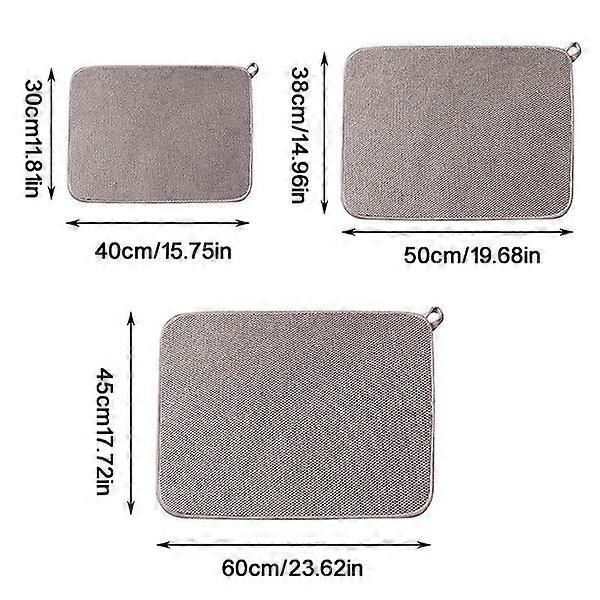 Dish Drying Mat For Kitchen Counter, Microfiber Dish Drying Mat Super ...