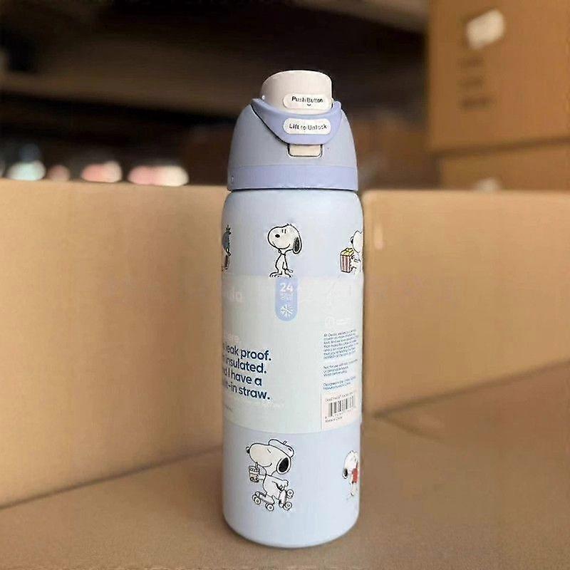 New Blue Snoopy Water Bottle Owala 24/32oz Stainless Steel | Fruugo UK