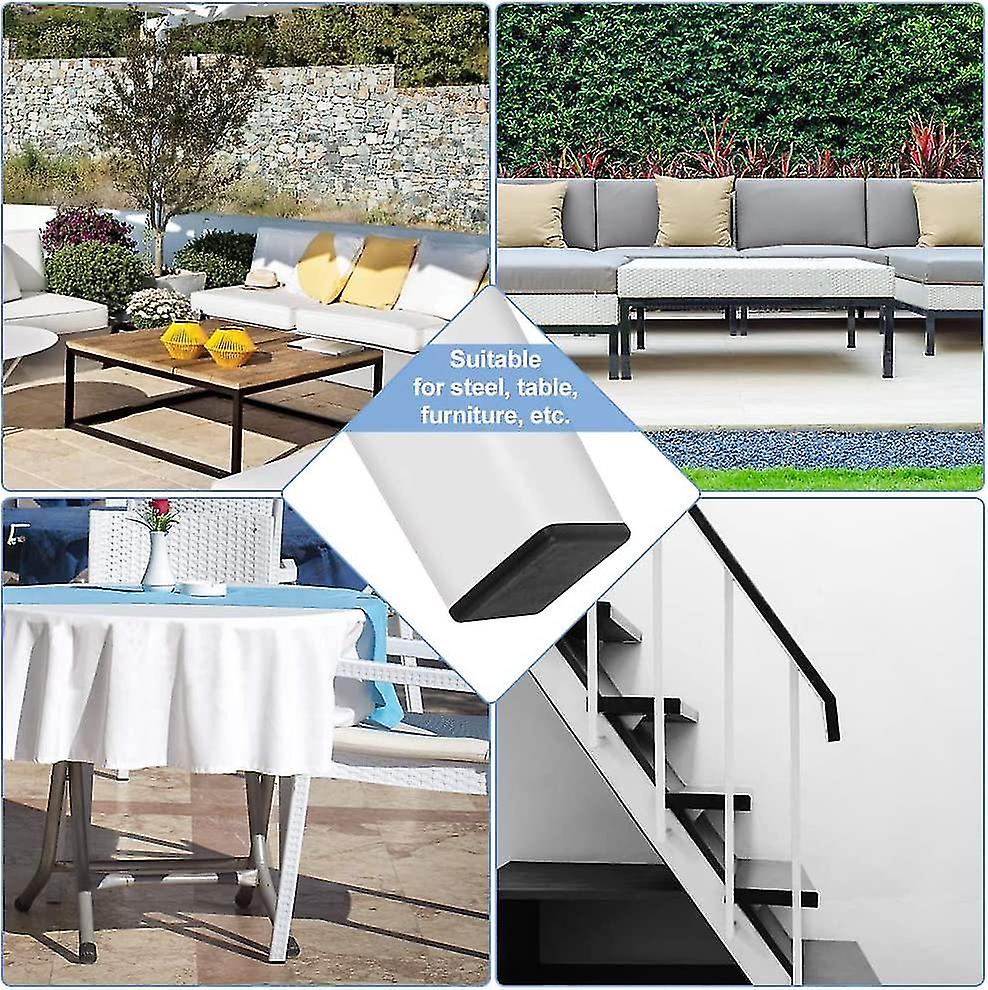 Square Plastic Plugs Square Ribbed Tube Anti-slip Mat Square Tube Caps ...