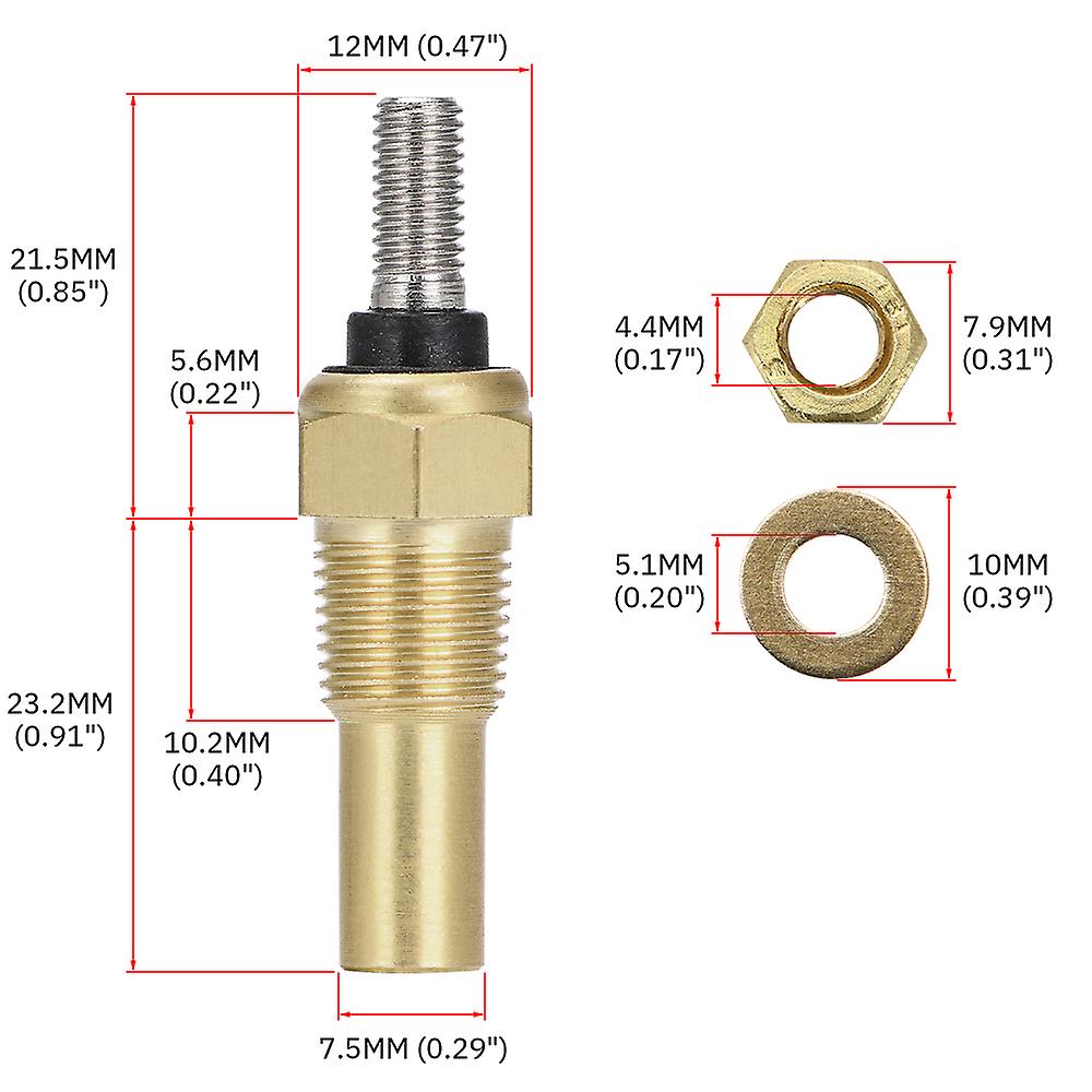 Vr - 12v 1/8 Npt Racing Car Oil Temp Sensor Water Temperature Sensor ...