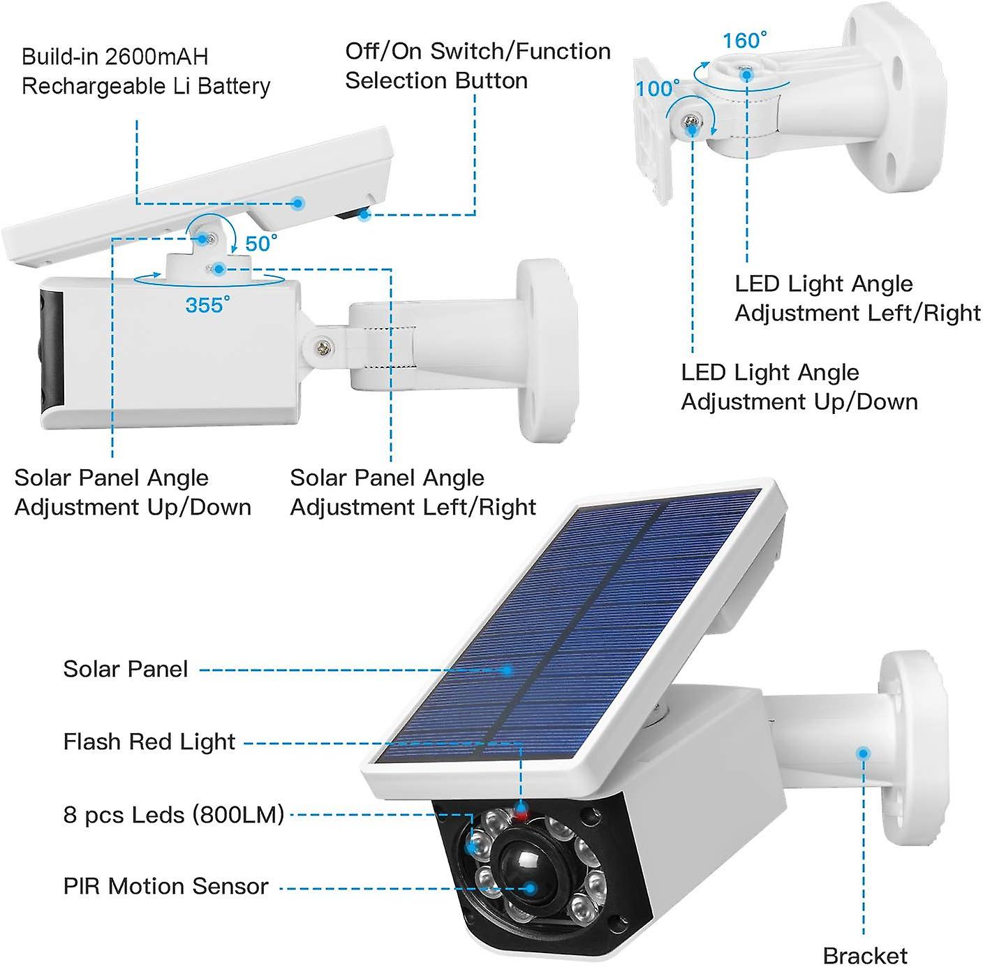 Outdoor Waterproof Ip66 Solar Power Solar Security Camera With Motion ...