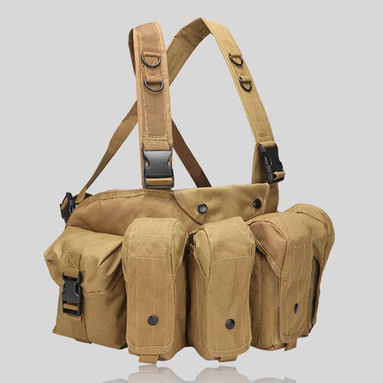 Molle Harness Chest Rig Adjustable Tactical Modular Vest Black | Fruugo UK