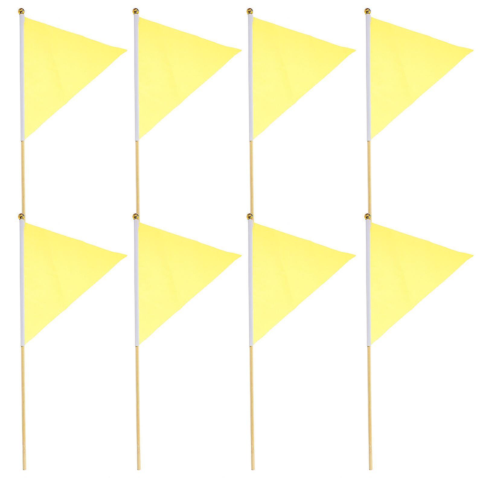 8pcs Garden Marking Flags With Poles Lawn Sprinkler Irrigation Flag ...
