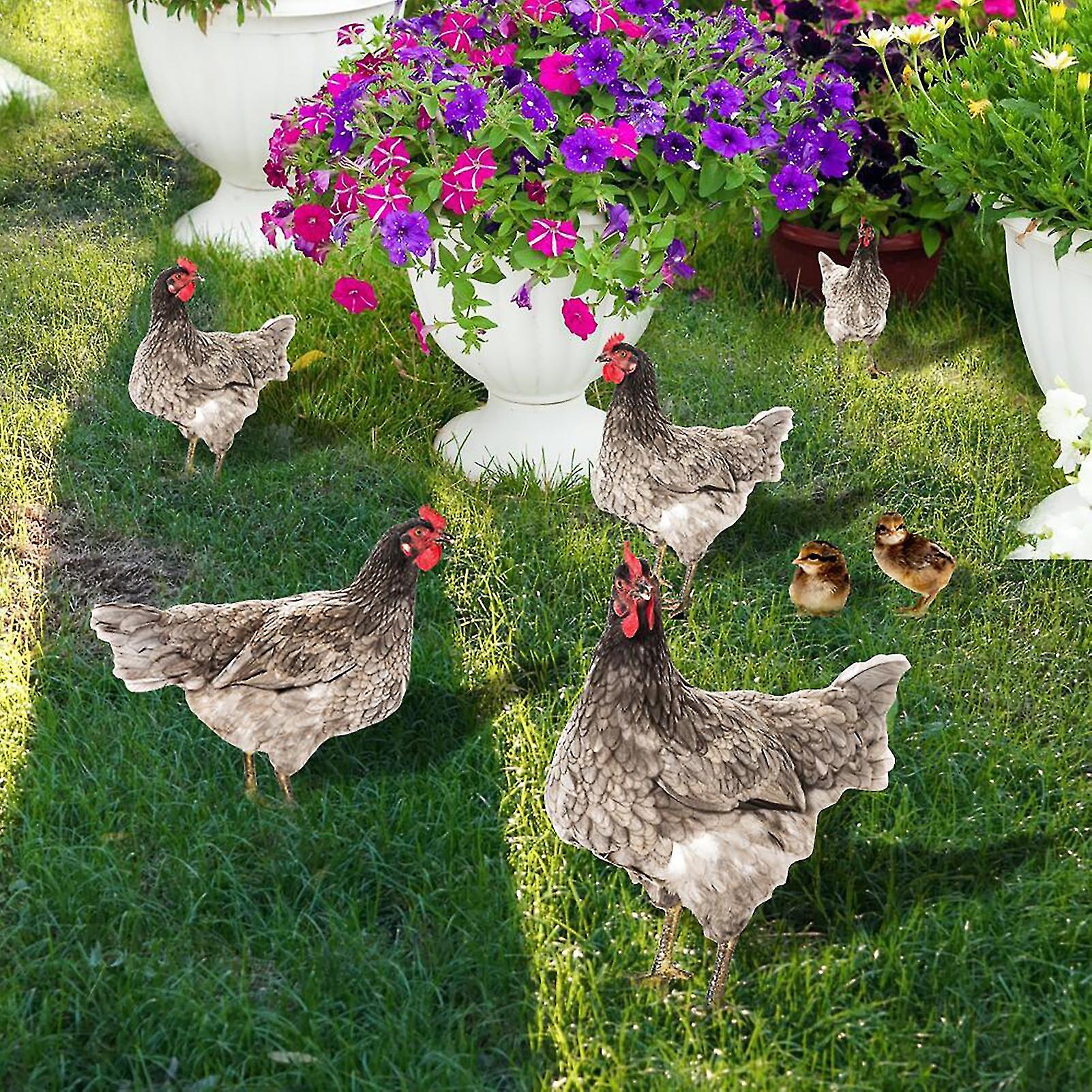 Rooster Decor Realistic Life-like Ornamental Double-sided Printing ...