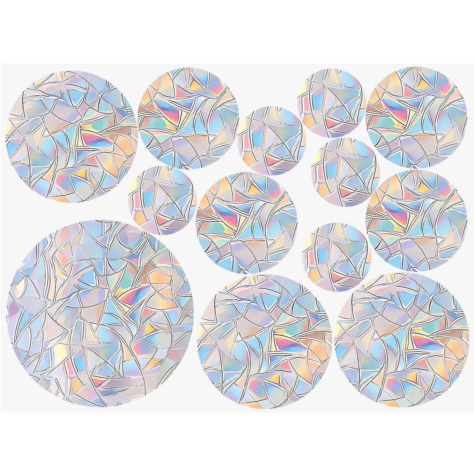 3 Sets of Sun Catcher Sticker Anticollision Window Decal Round Sun ...