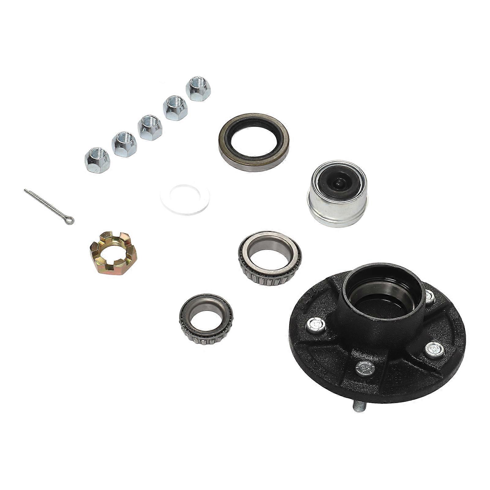 Trailer Hub Kit 3500 Lb Axle 5 Bolt On 4.5in for Cargo Boat Trailer ...