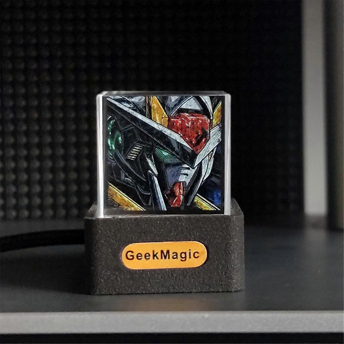 Crystal Cube Photo Display Holographic Desktop Smart Weather Station ...