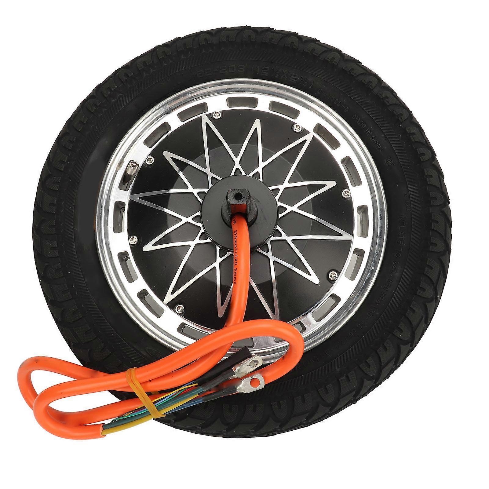 12 tum elektrisk cykelhjulnavmotor 48V 72V 5000W skivbroms borstlös ...