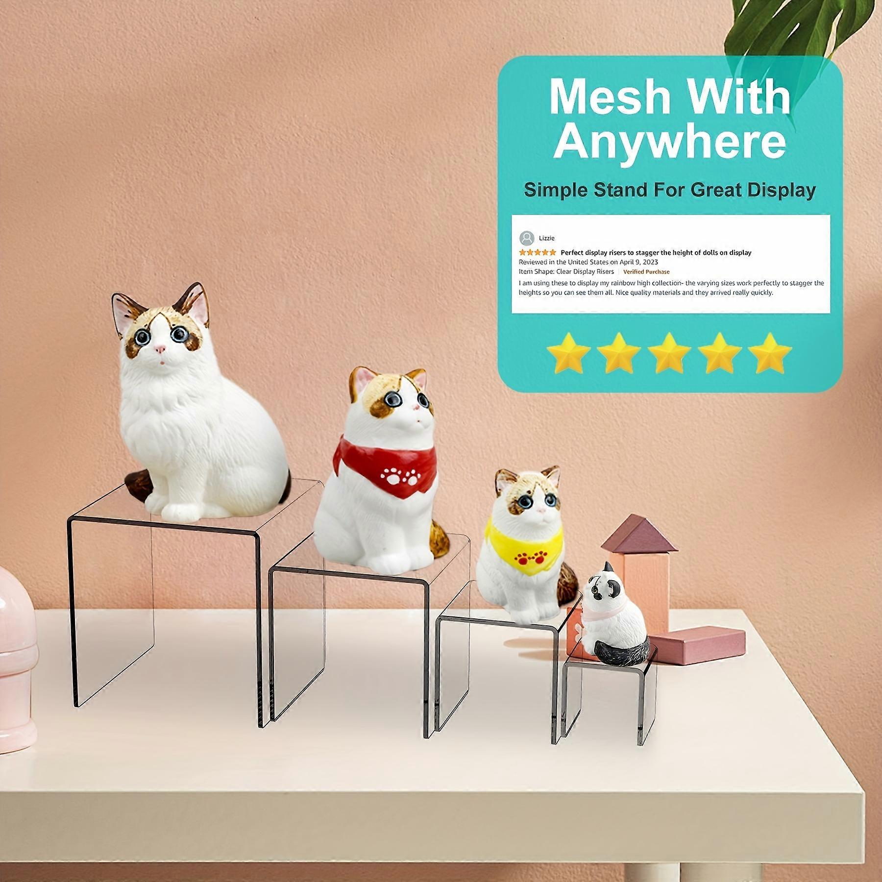 1/2set Acrylic Display Risers Clear Product Stand, Cupcakes Holder Dessert Display Transparent ...