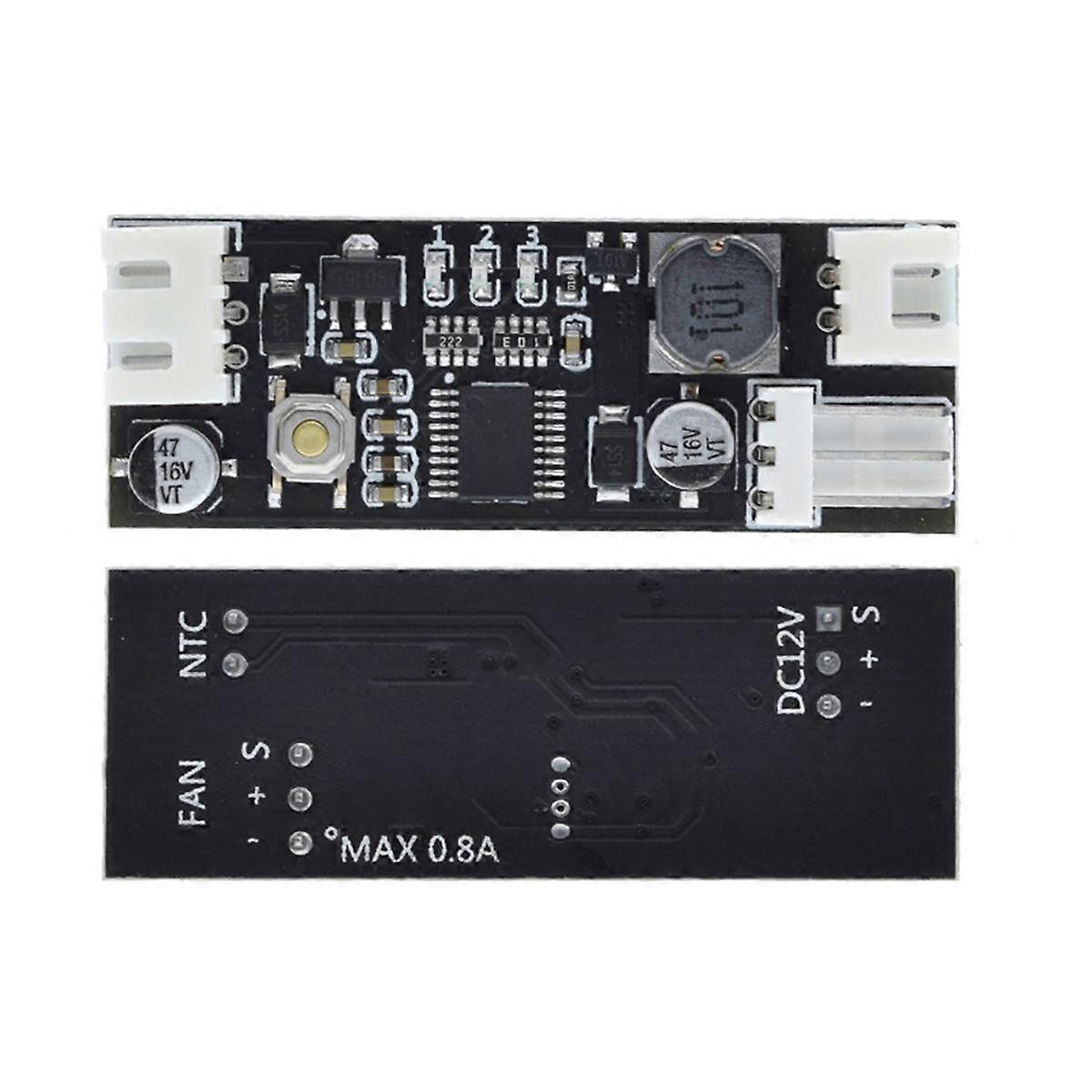 Single 12V 0.8A DC PWM 2-3 Wire Fan Temperature Control Speed Controller Chassis Computer Noise ...