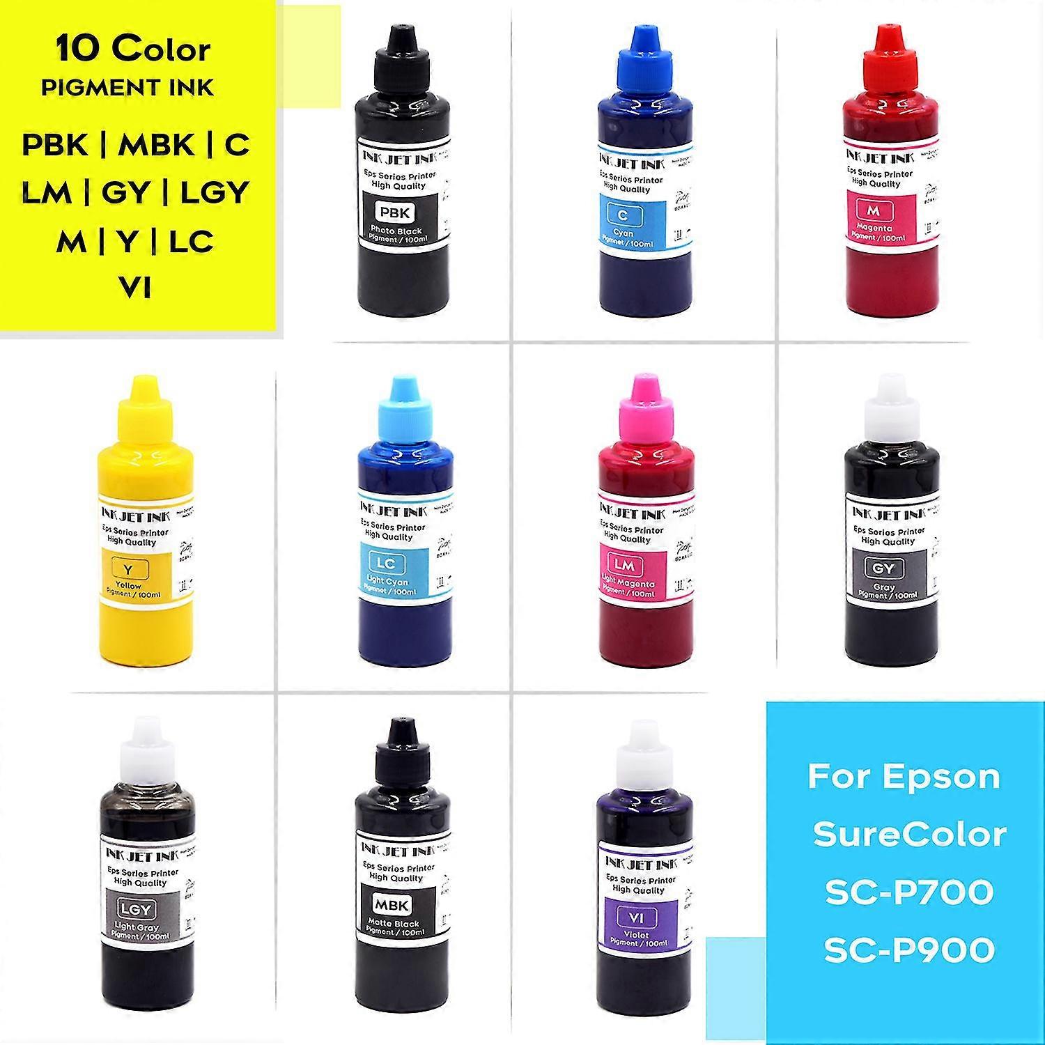 Unique Refill Pigment Ink For Epson Surecolor Sc-p900 Ink Cartridge ...