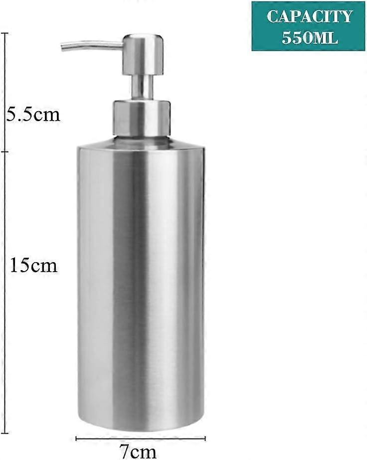 550ML 304 Stainless Steel Liquid Lotion Soap Dispensers Shower Gel Cream Shampoo Foam Oil ...
