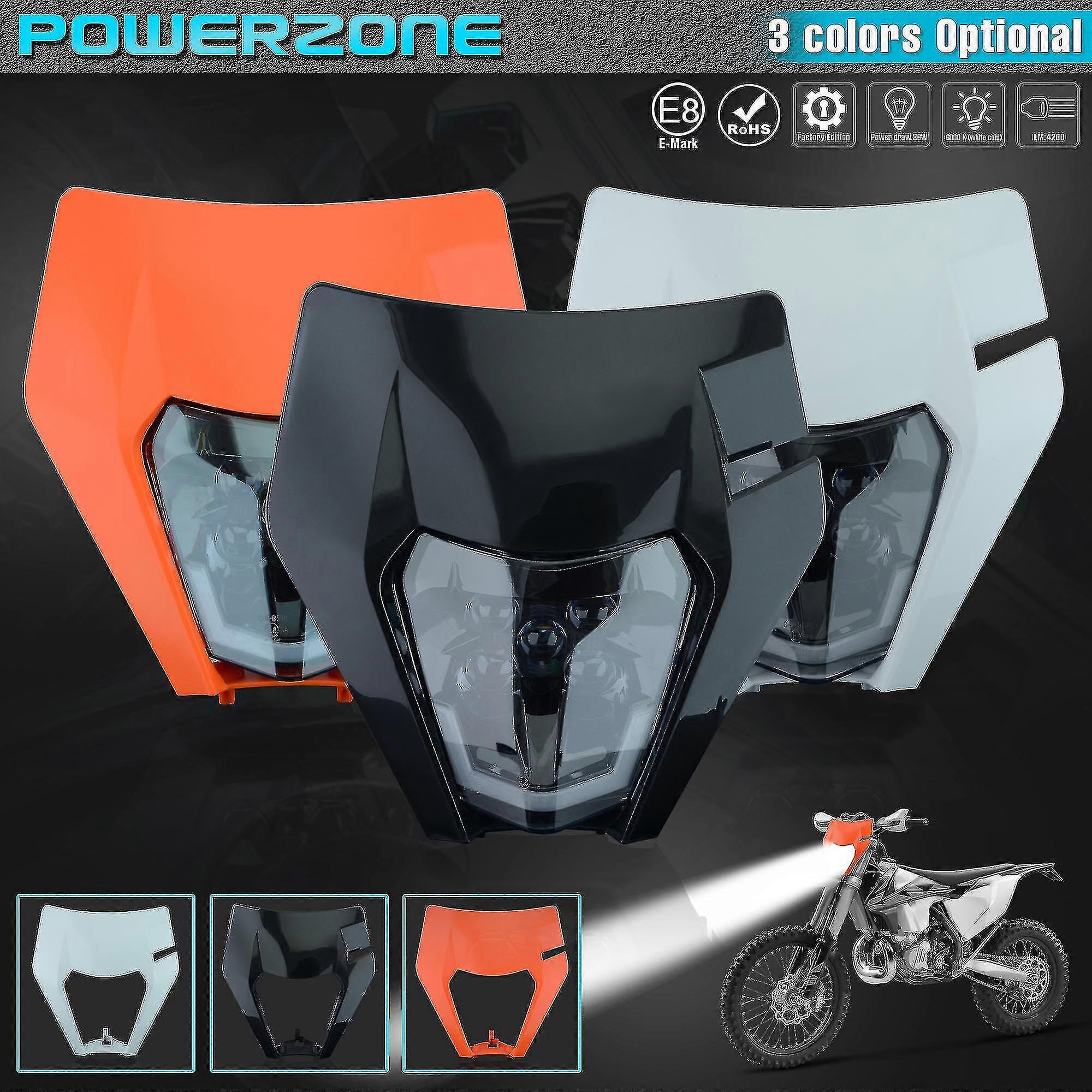 Powerzone Motorcycle Led Headlight Headlamp Head Light Supermoto ...