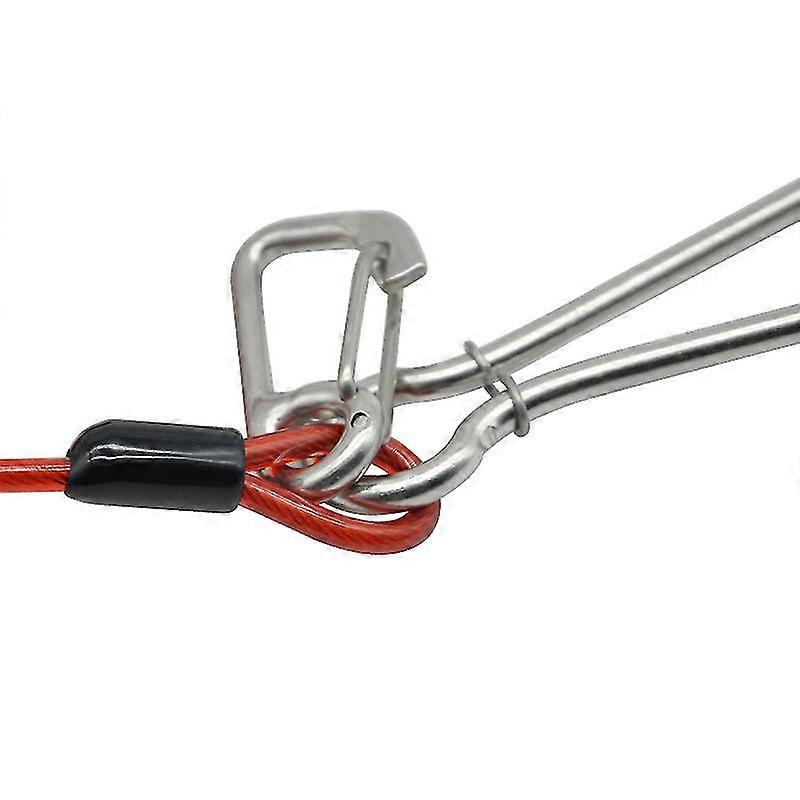Diving Hook, Stainless Steel Reef Hook Spiral Coil Lanyard Unisex Adult ...