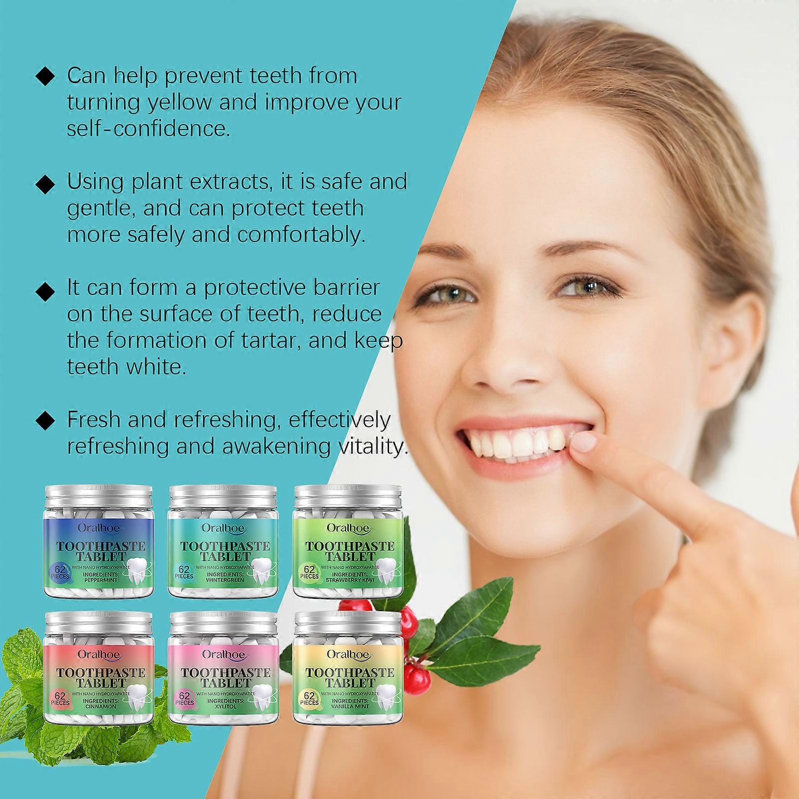 Toothpaste Tablets Chewable Toothpaste Tablets for Fresh Breath & Clean ...