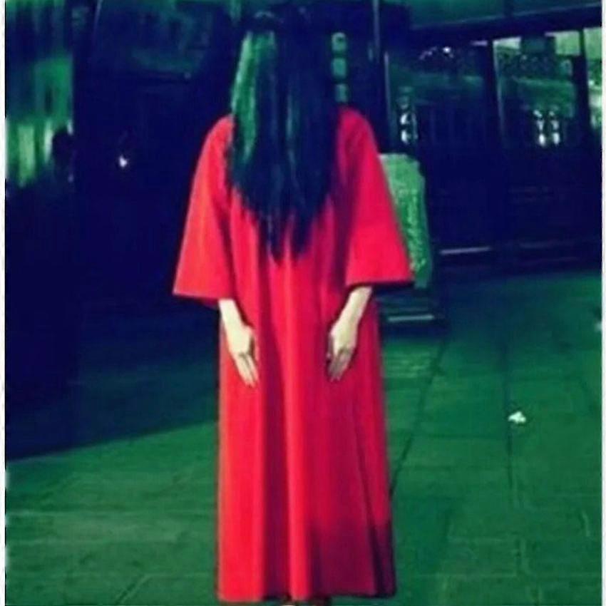Halloween Scary Sadako Costumes With Wig White Red Plus Size Woman Gown ...