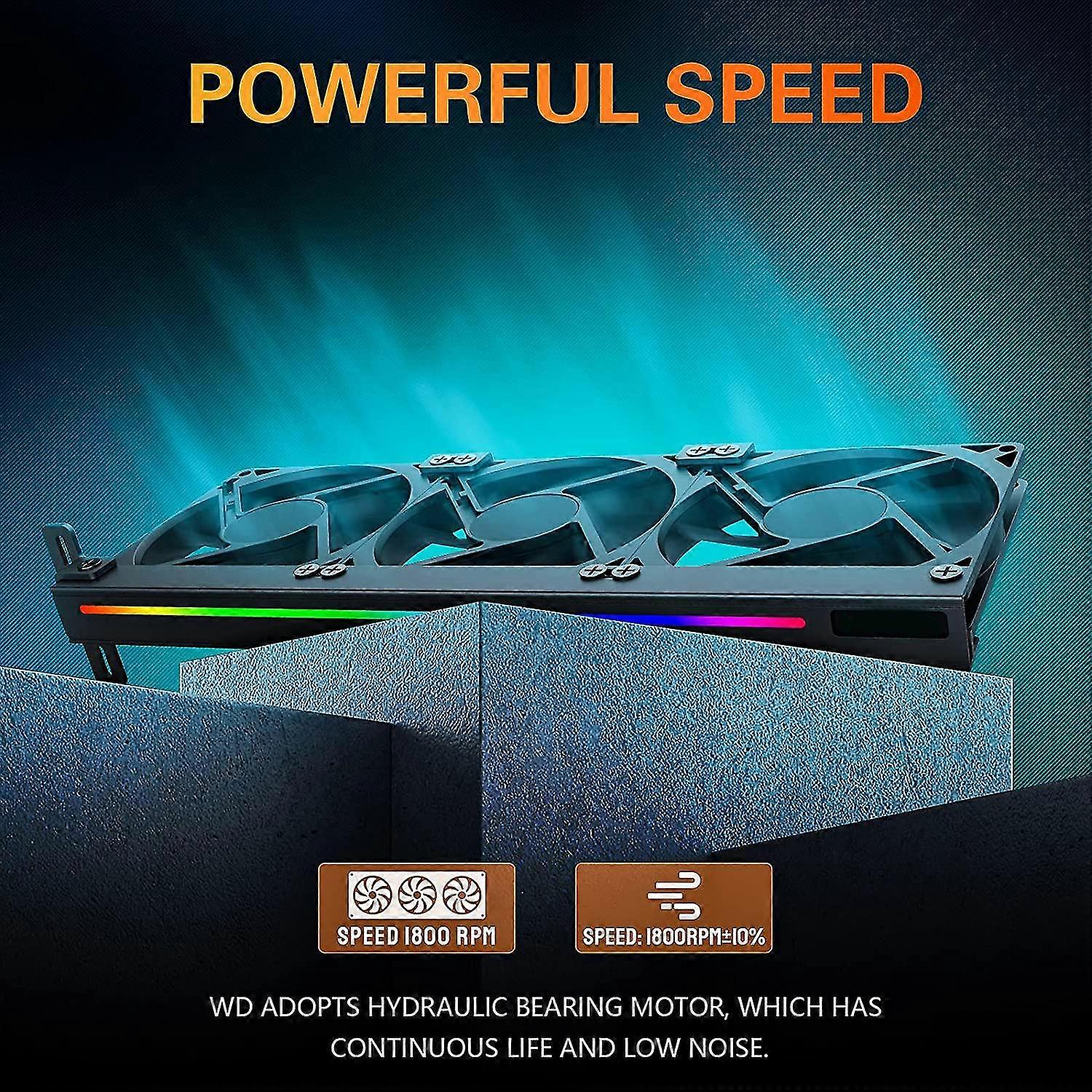 Graphic Card Cooler Fan With Led Frame, Computer Desktop Small Cooling ...