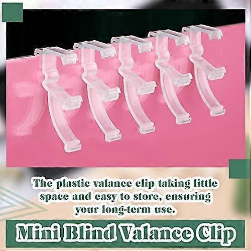 24 Pieces 2 Inch Valance Clips Clear Mini Blind Clips Hidden Window ...