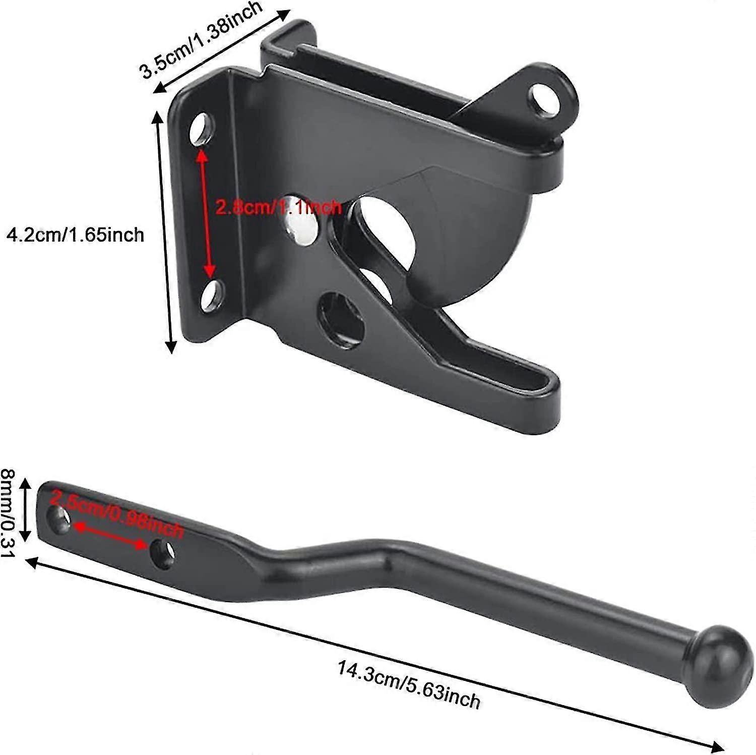 Black Automatic Gate Latch Automatic Garden Gate Latch Garden Gate Lock ...