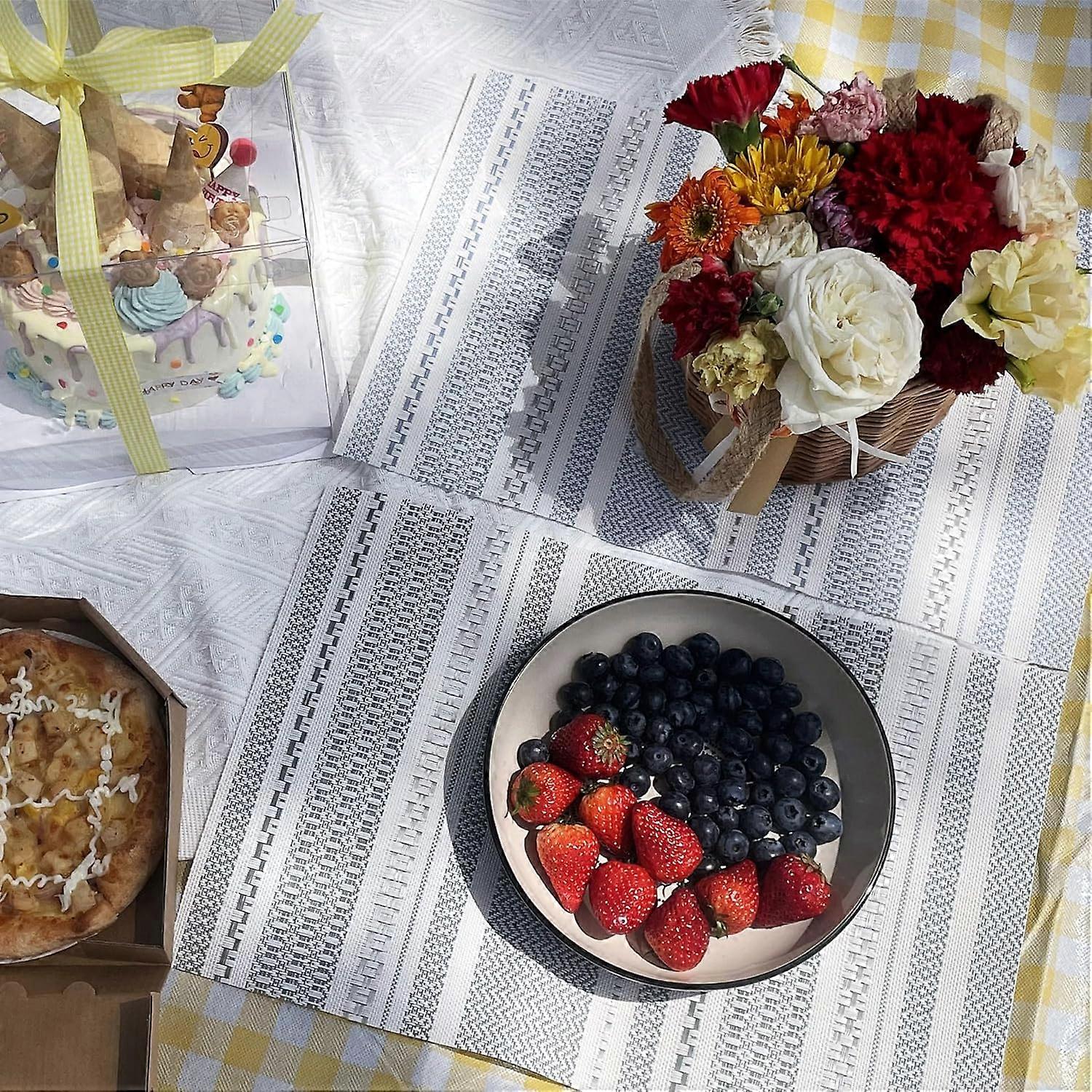 Green Placemats Set of 4,Vinyl Table Place Mats Heat Stain Resistant ...