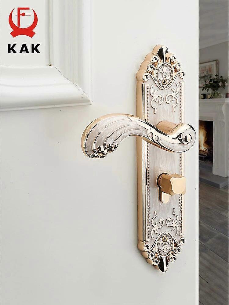 KAK European Style Door Lock with Keys Apartment Room Door Lock Zinc ...