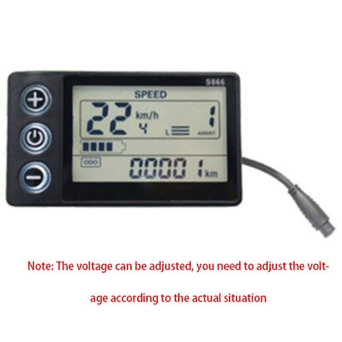 24V 36V 48V 60V Waterproof LCD Display S866 Controller Panel Dashboard ...