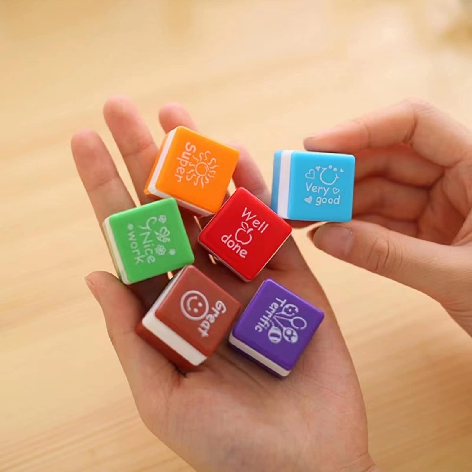 Square Teacher's Stamp, 6 Patterns of self Inking Stamp, Teaching ...