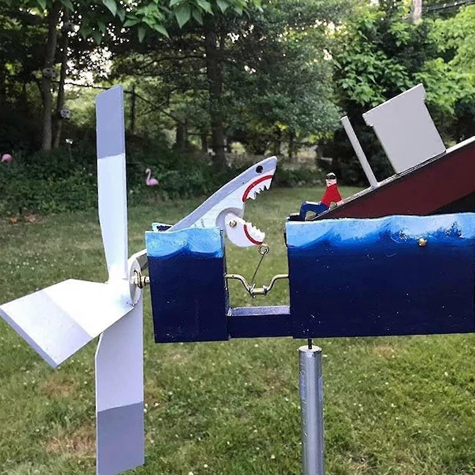 Jaws Whirligig Windmill For Garden Unique Design Outdoor Yard Decor ...