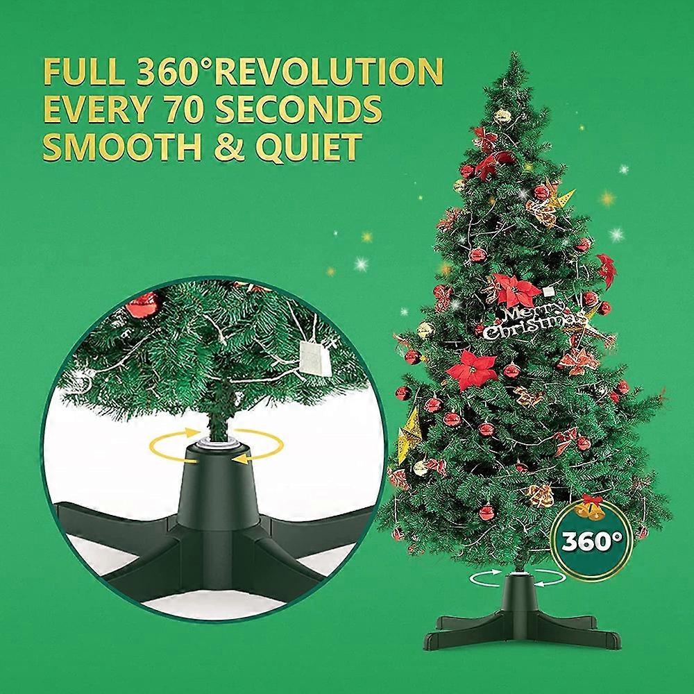 Christmas Tree Electric Rotating Base Plastic Christmas Tree 360-Degree ...