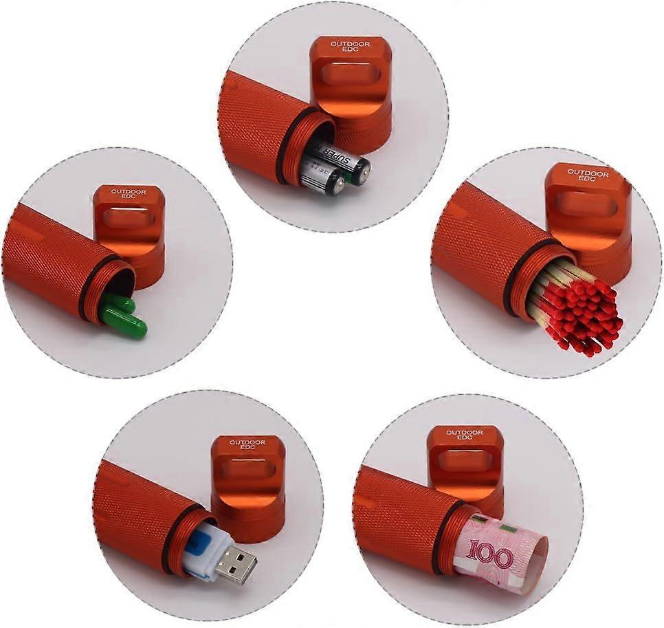Outdoor Waterproof EDC Survival Container Capsule, Airtight Anum Pill ...