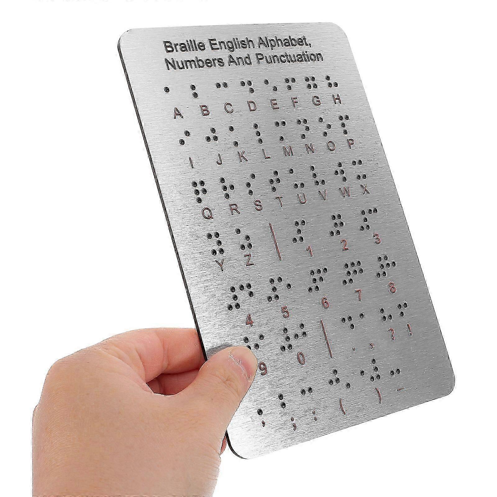 2025 New Braille Alphabet Board With Raised Dots Stainless Steel ...