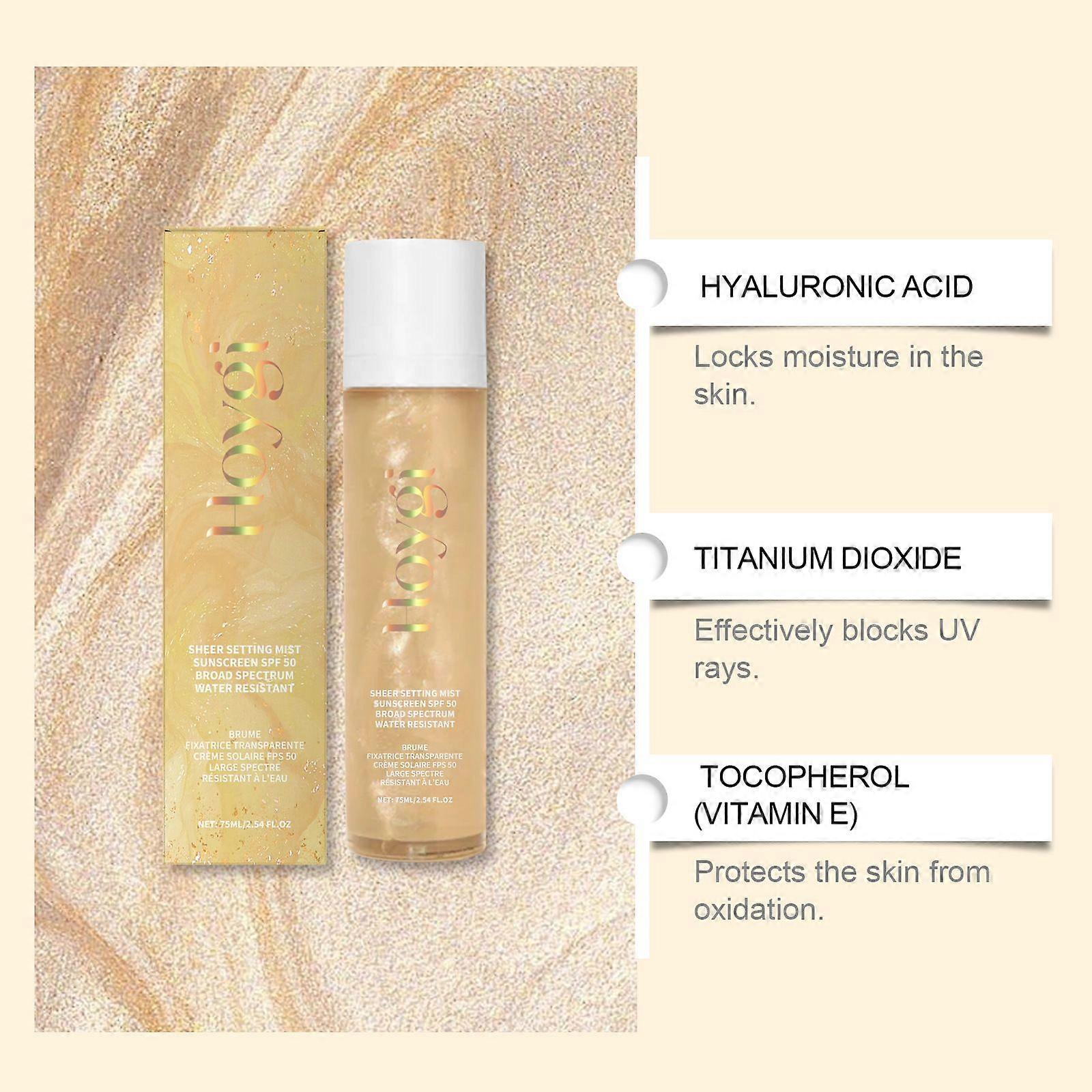 Sheer Setting Mist Sunscreen SPF 50, Broad Spectrum Shimmering Body Oil ...