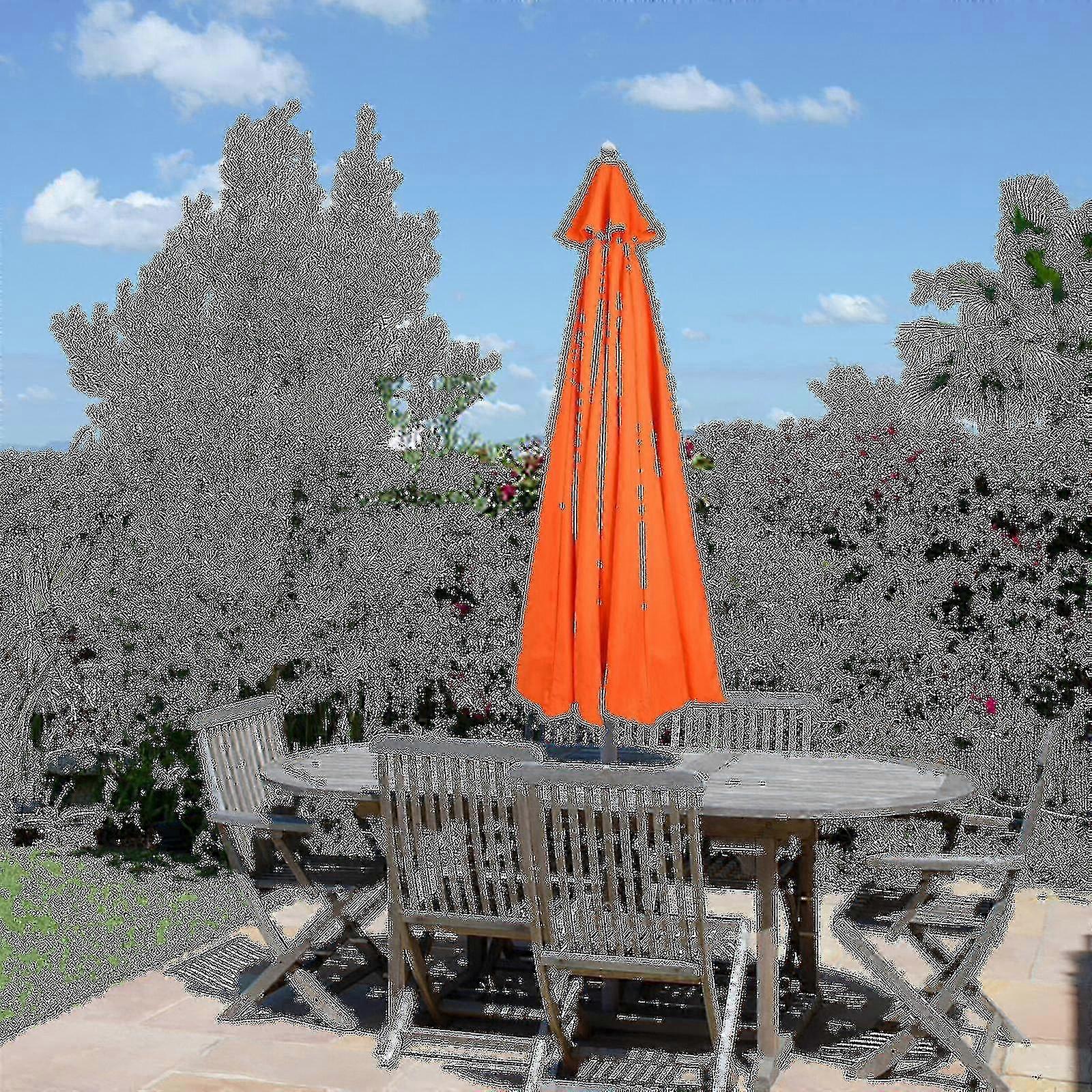 3-meter Diameter Outdoor Patio Umbrella with 6/8 Arm Sun Shade Canopy ...