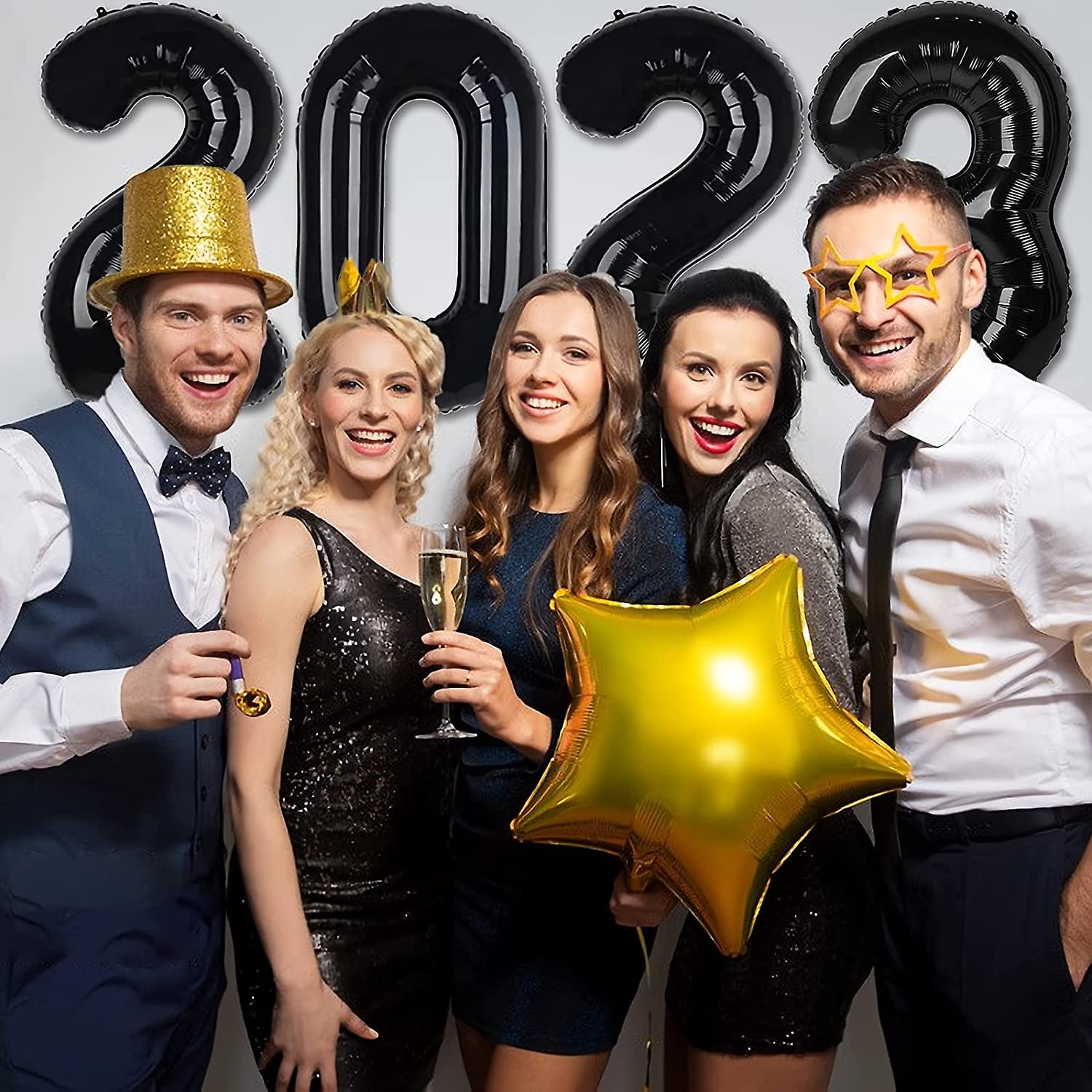 40 Inch Black Liangnv Umber 2023 Balloons, Thickened Big Size Digit ...