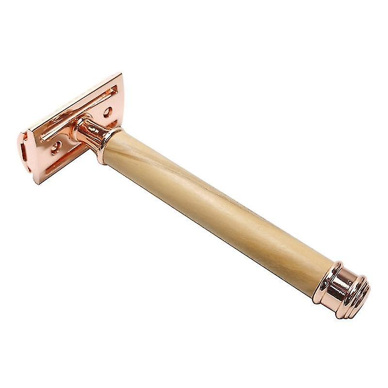 Classic double-sided manual razor long handle safety razors olive wood ...