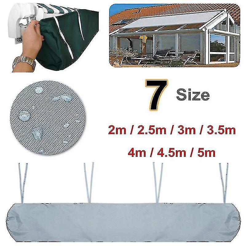 7 Sizes Outdoor Patio Awning Waterproof Cover Telescopic Roller Shutter ...