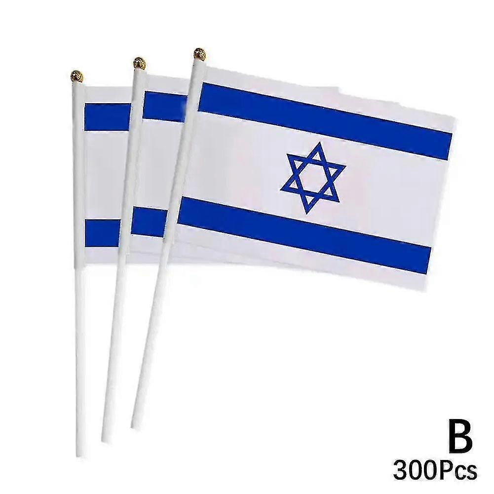 14x21cm Small Flag of Israel Hand Waving Flags with Plastic Flagpoles ...