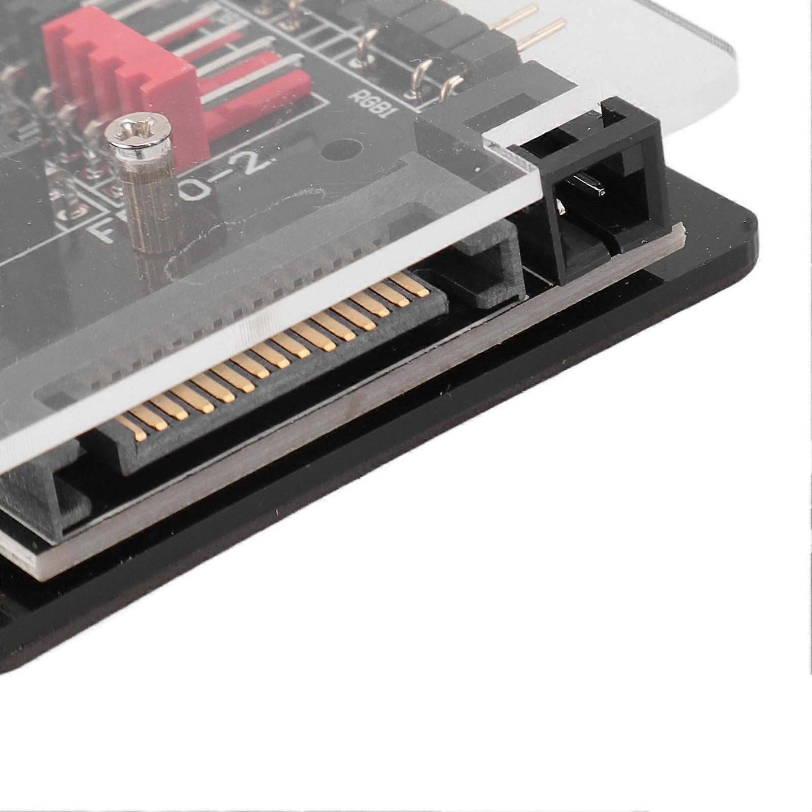 ARGB PWM Fan Hub 2 in 1 PWM ARGB Case Fan Hub SATA Interface Power Supply Magnetic 4Pin PWM 3Pin ...