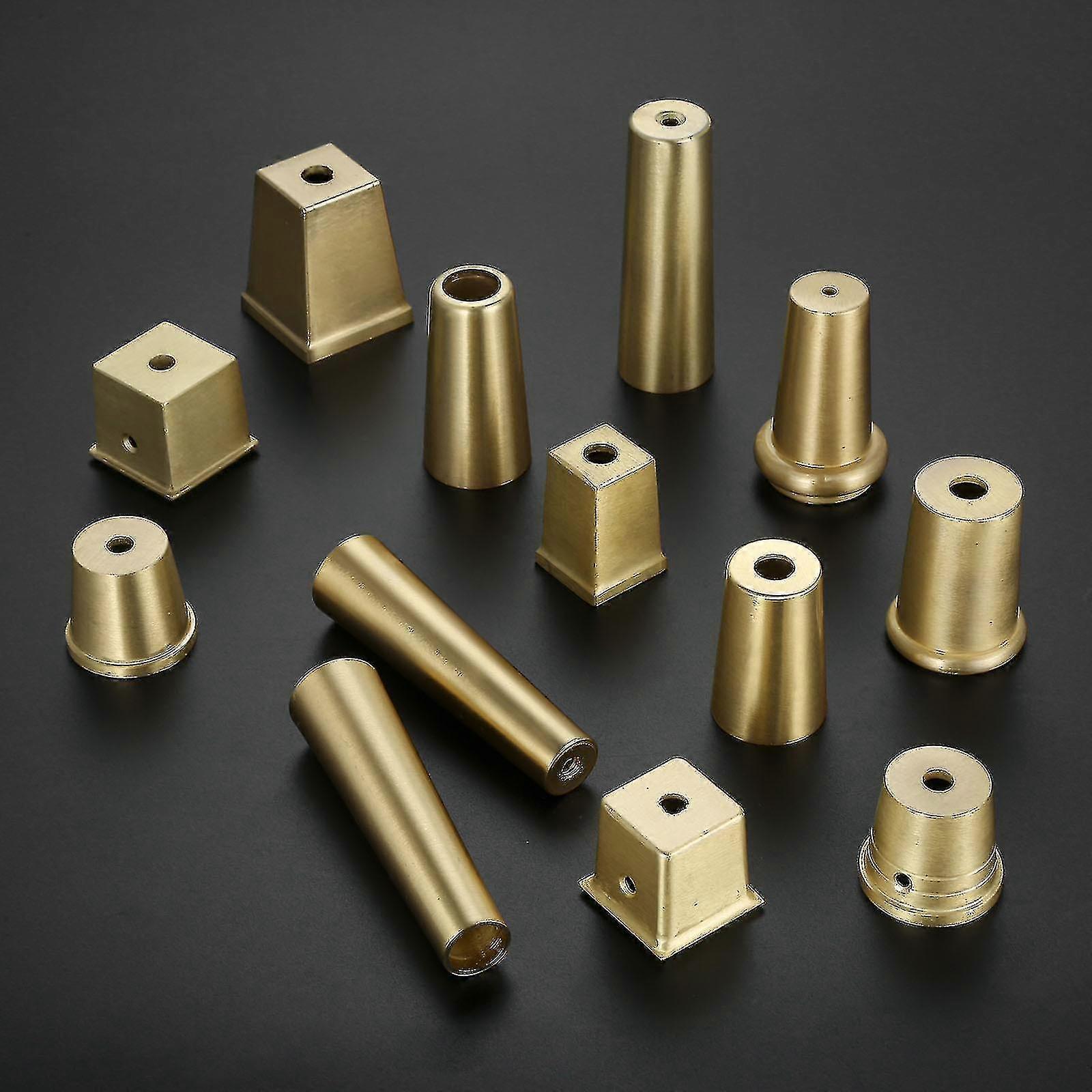 1pc Furniture Leg Cover Solid Copper Tip Brushed Brass Table Chair ...