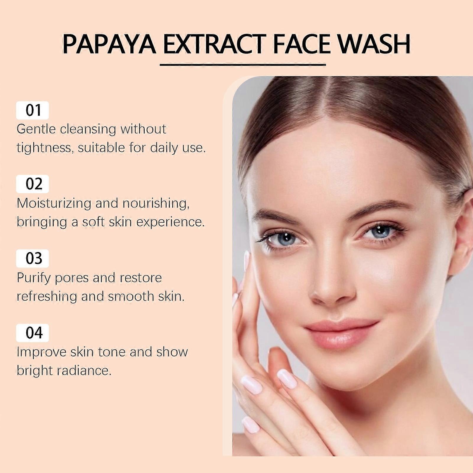 Papaya facial cleanser, clean pores without tight,Naturals Papaya Face ...