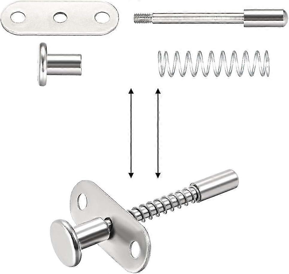 Plunger Latches Spring-loaded Stainless Steel Spring 60mm-70mm Total ...