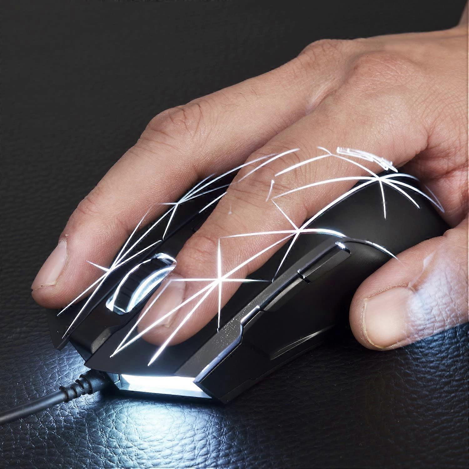 AJ52 Watcher RGB Gaming Mouse, Programmable 7 Buttons, Ergonomic LED ...