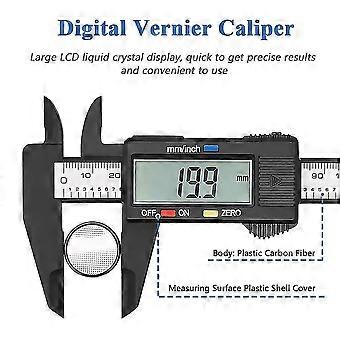 Digital Caliper, 150mm/ 6 Inch Accuracy Lcd Digital Vernier Caliper ...
