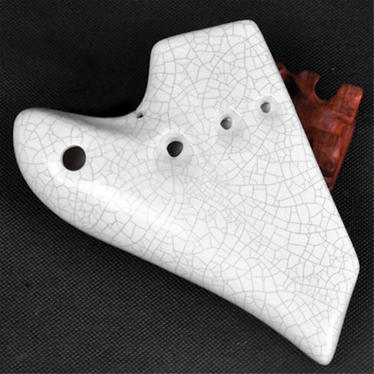 White Triple Ocarina Music Instrument Alto Tone C Legend Ocarinas ...