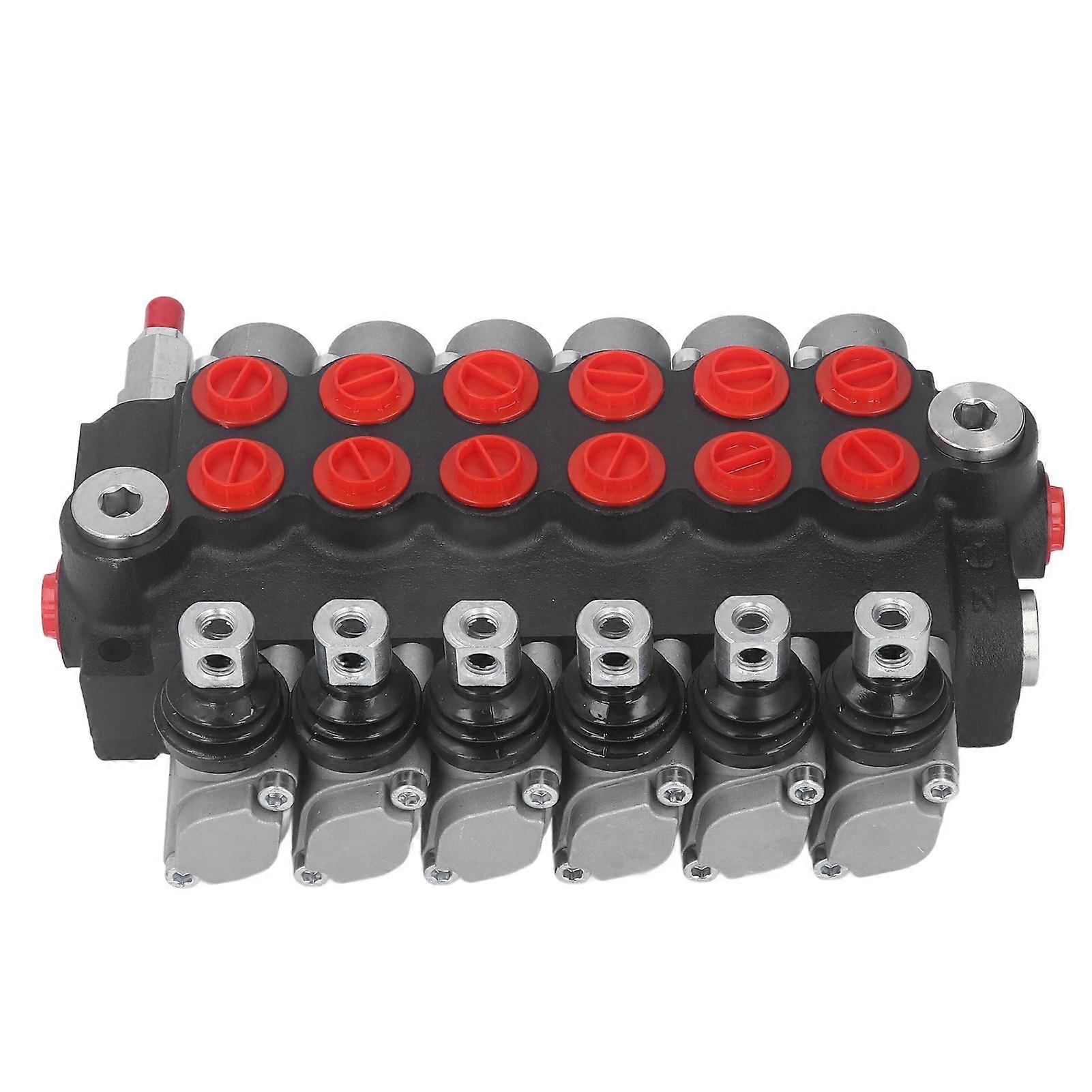 Hydraulisk flowreguleringsventil 6 spole 15 GPM SAE-porte Justerbart aflastningshåndtag ...